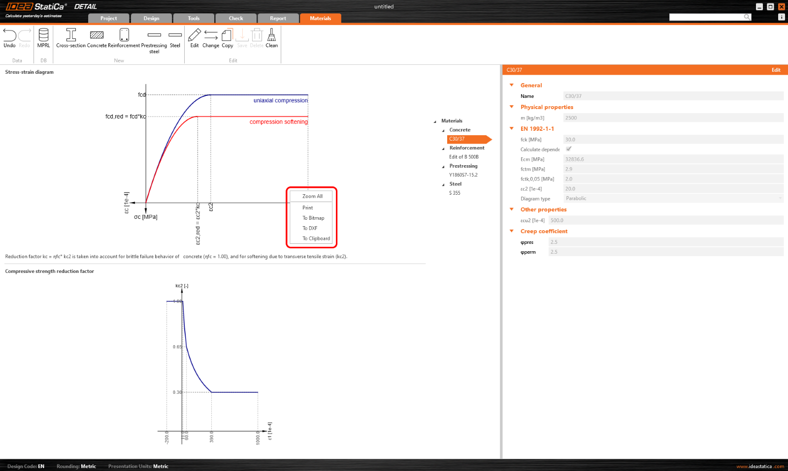 Unified Materials tab in Detail | IDEA StatiCa